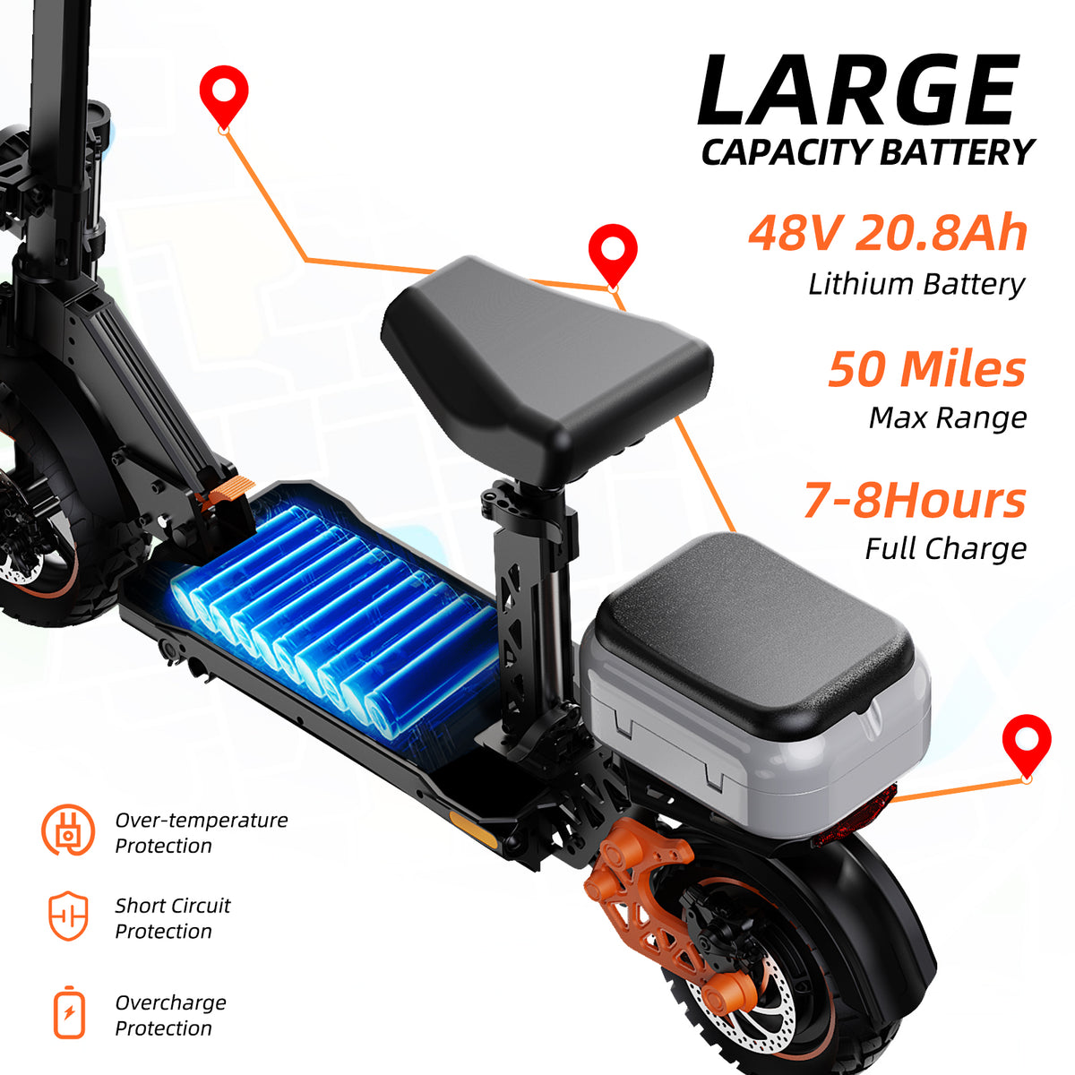 Ruitoo M5 Pro Electric Scooter With Seat And Box – Ruitoo US